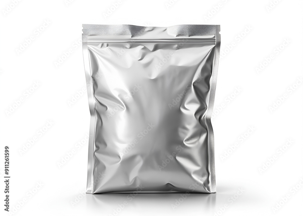 Blank chips bag mockup, food snack bag isolated on white background ...