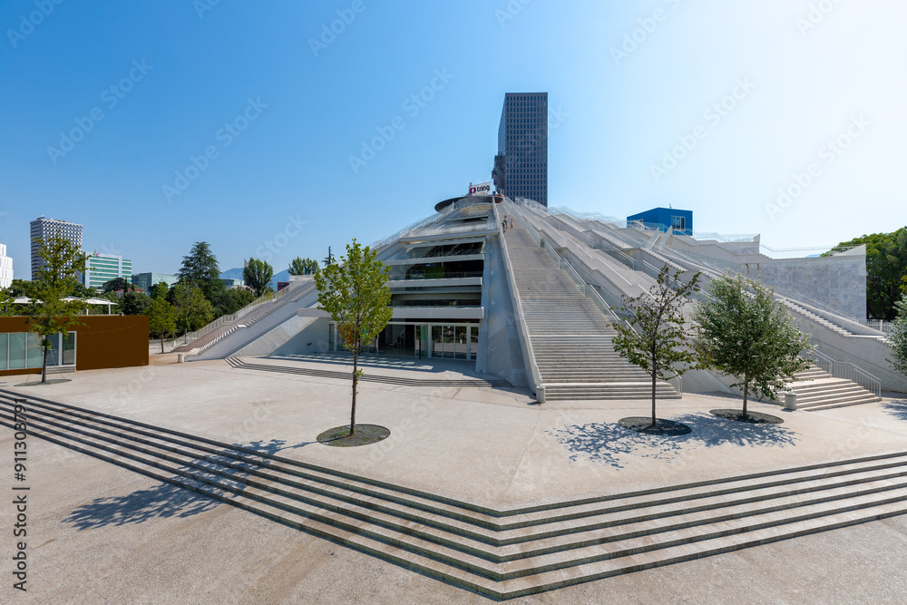 Tirana, Albania 07-16-2024 The Pyramid of Tirana, locally called the ...