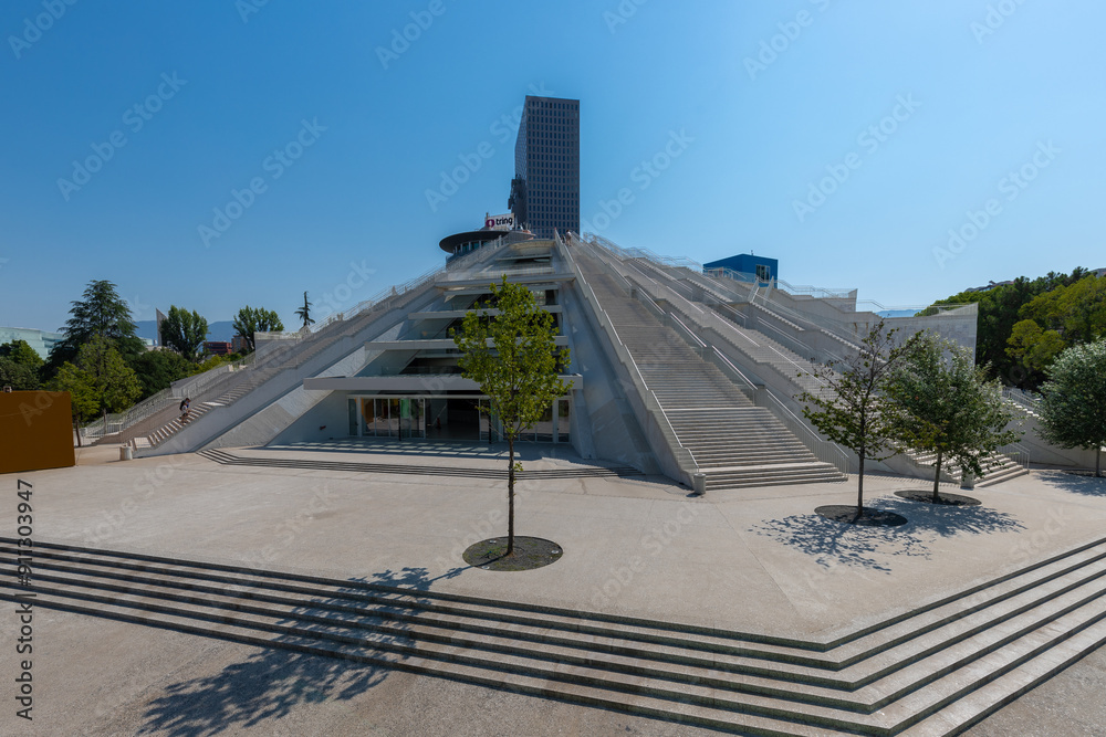 Tirana, Albania 07-16-2024 The Pyramid of Tirana, locally called the ...