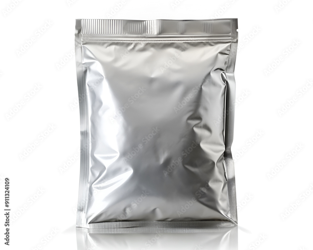 Blank chips bag mockup, food snack bag isolated on white background ...