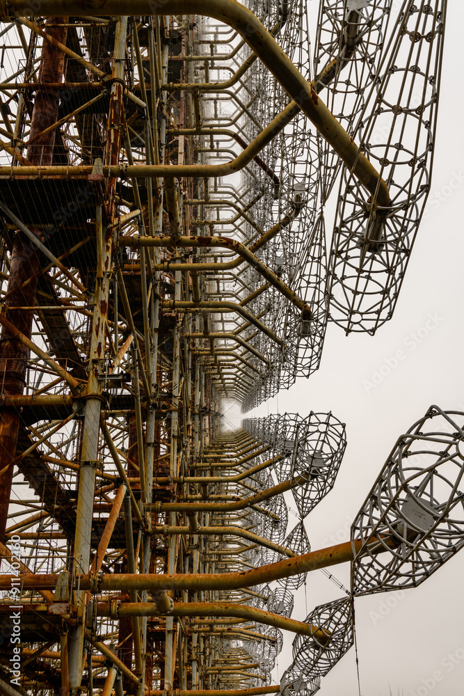 Radar System Duga at the Chernobyl Exclusion Zone, Ukraine. Abandoned ...