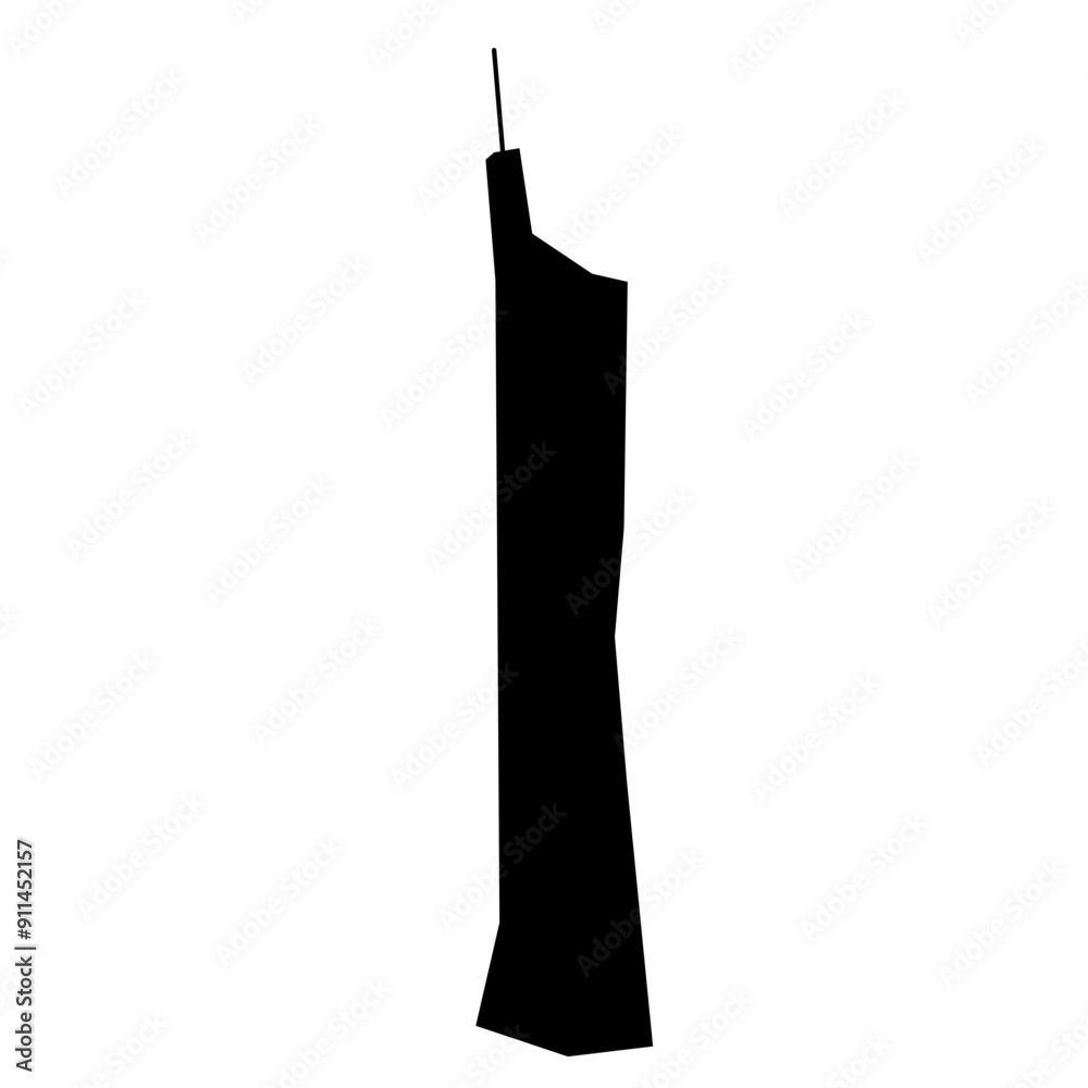 Merdeka PNB 118 tower silhouette Stock Vector | Adobe Stock
