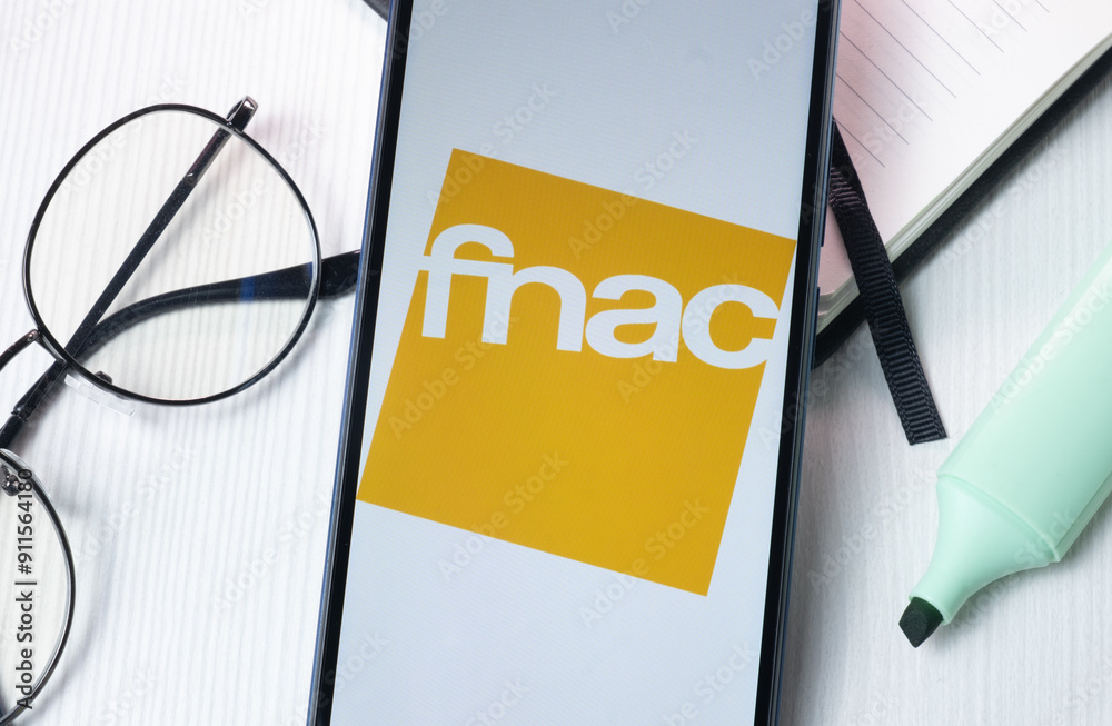 New York, USA - 1 August 2024: Fnac Darty Logo on Phone Screen, Company ...