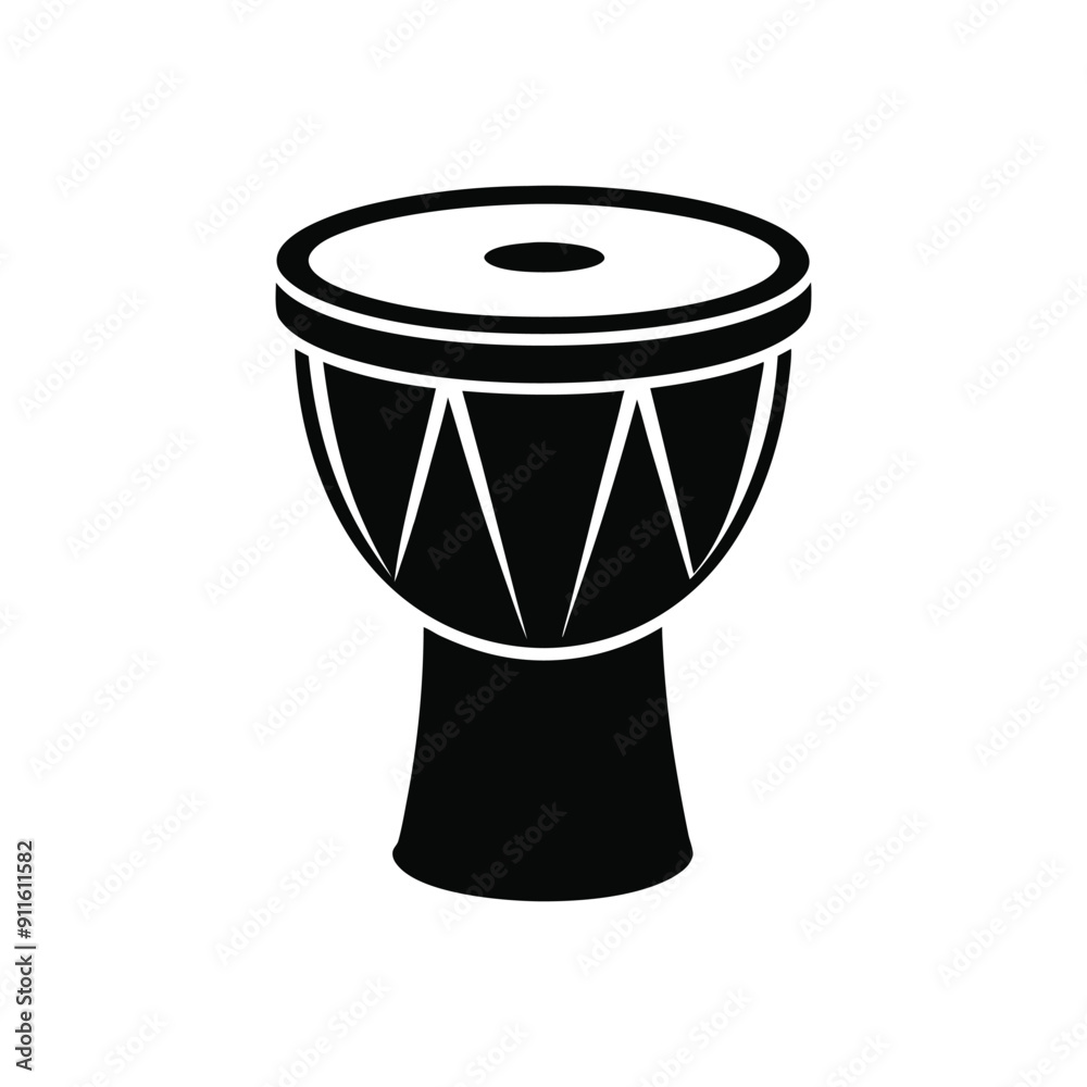 Conga drum flat web icon,Conga logo design. Percussion instrument ...