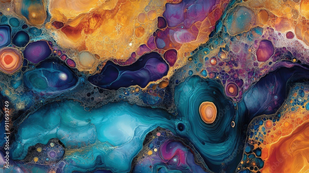 Eye-catching organic pattern texture with vibrant and stunning colors ...