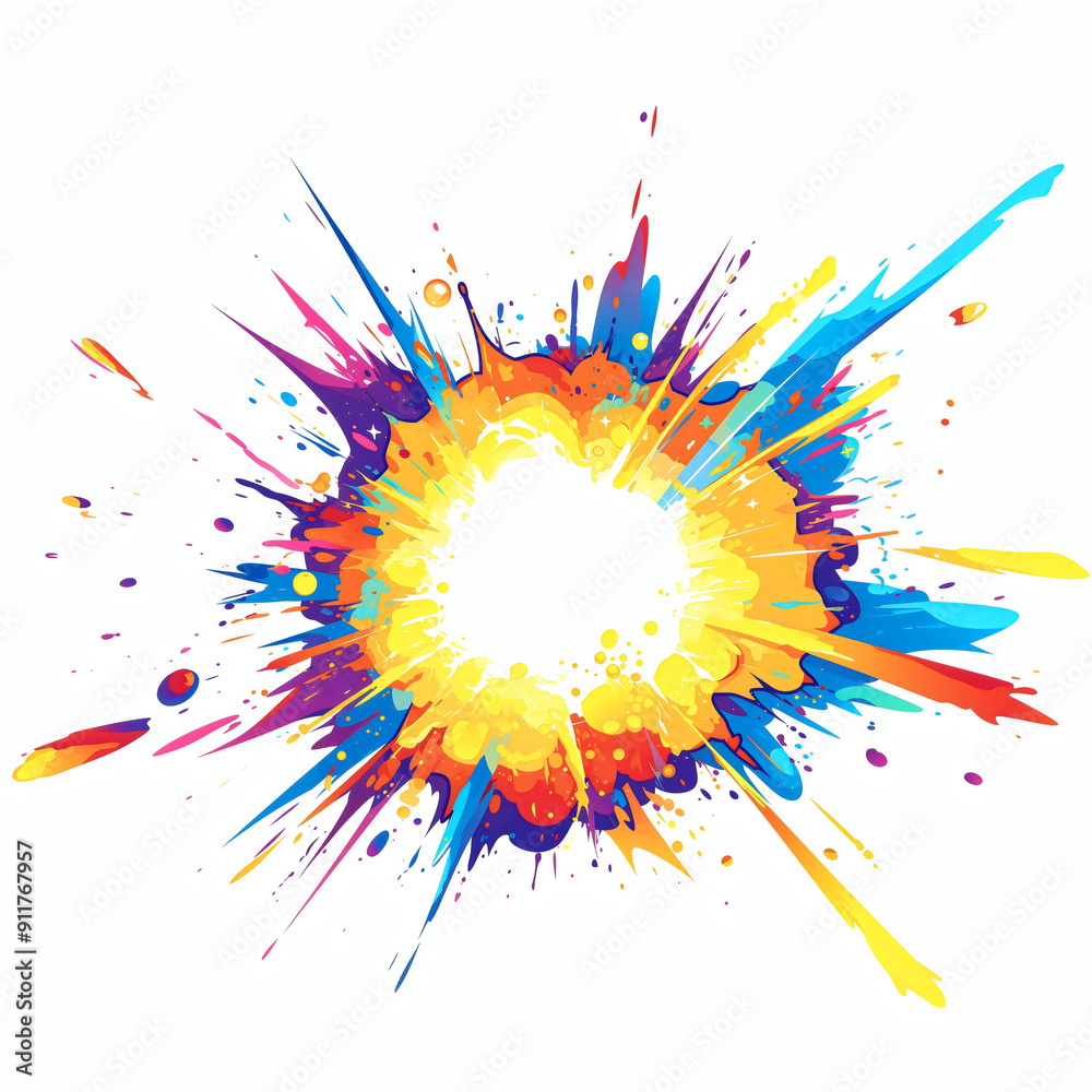Cartoon bomb explosion in anime style. Bomb explosion clouds. Atomic ...