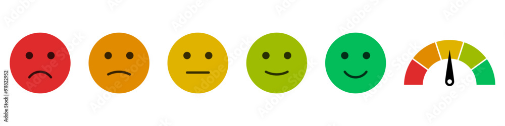 feedback emojis emoticons. happy, smile, neutral, sad, angry, emoji ...