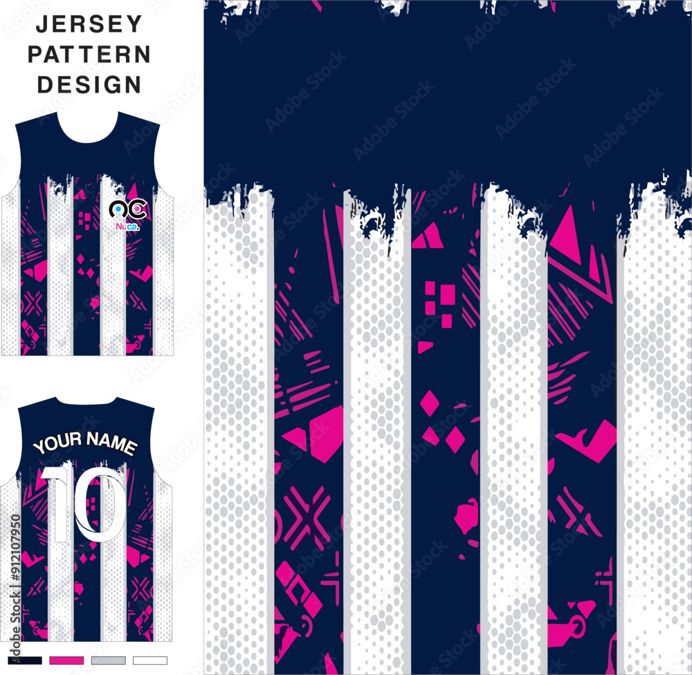 Abstract stripes concept vector jersey pattern template for printing or ...