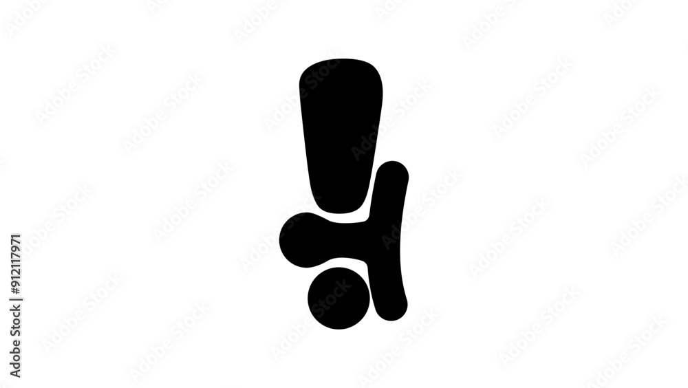 hernia symbol, black isolated silhouette Stock Vector | Adobe Stock