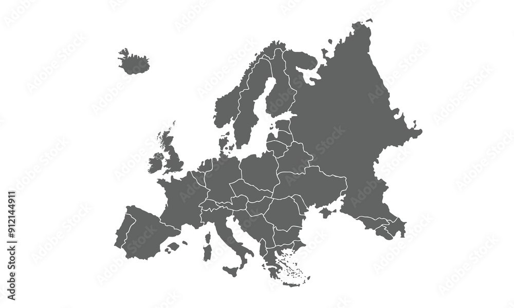 Europe map isolated on white background. for website layouts ...