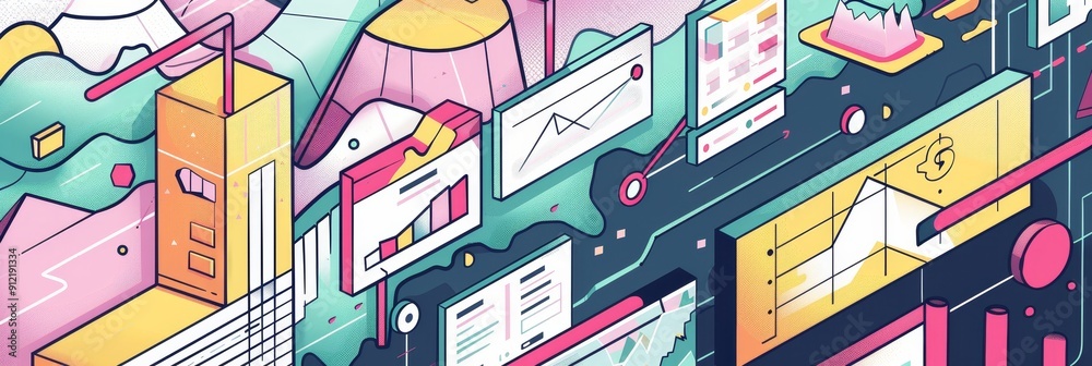 Data-Driven Design: Building a Powerful Digital Ecosystem - This illustration represents a ...