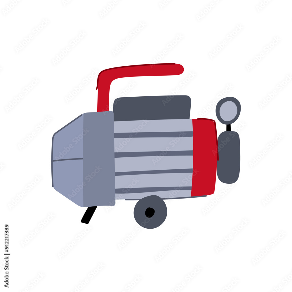 technician vacuum pump cartoon. gauge conditioning, hvac underwater ...