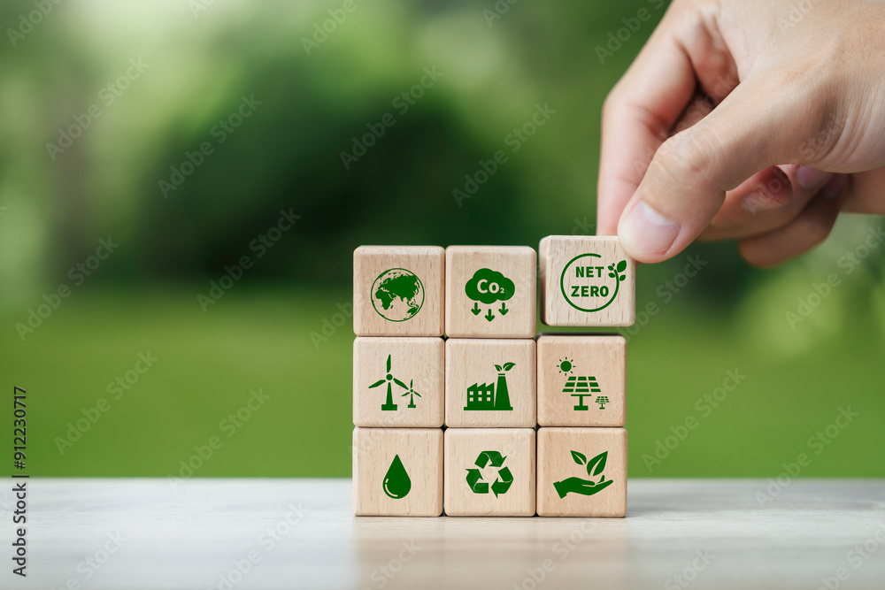 Net zero and carbon neutral concept. Net zero greenhouse gas emissions ...