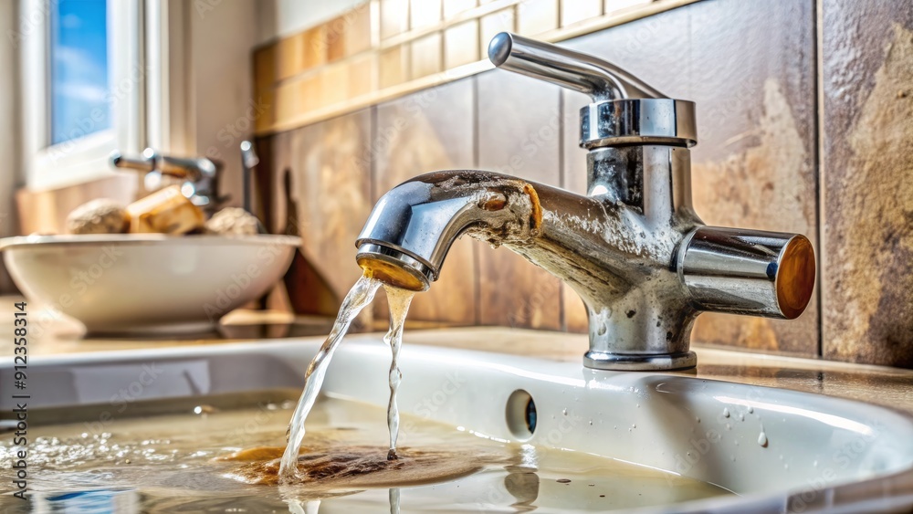 Faulty bathroom faucet continues to leak profusely, wasting water ...
