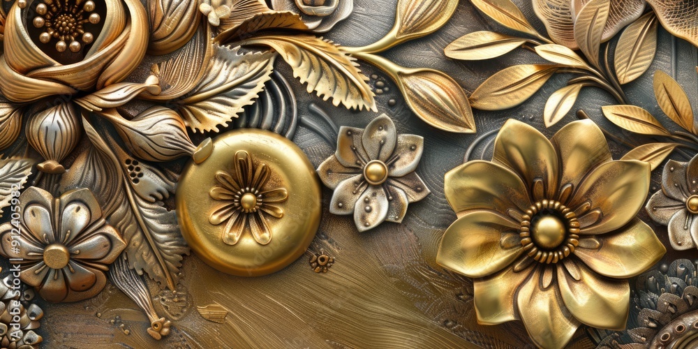 Metal religious art created by a CNC machine in a factory featuring a ...