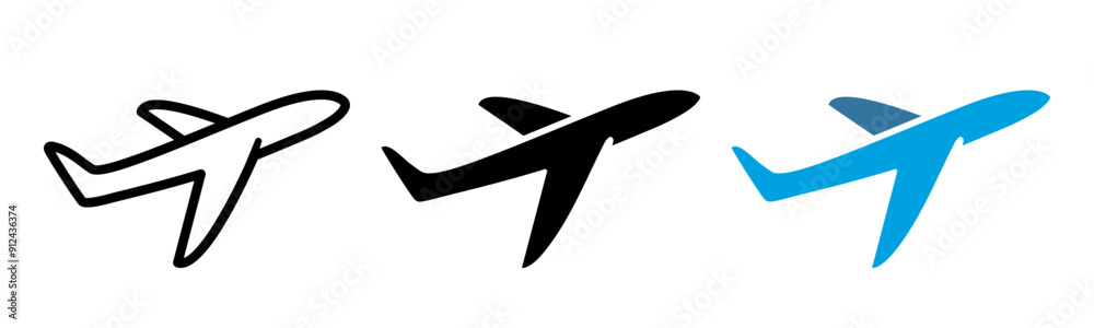 Airplane icon. Plane symbol. Air plane vector illustration. Airline ...