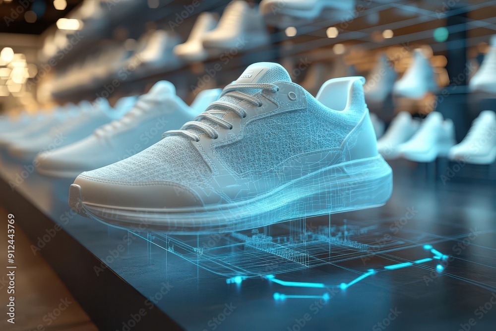 virtual reality shoe shopping experience with floating 3d shoe models ...