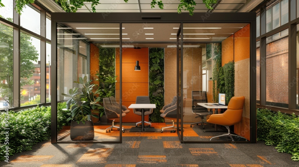 Quiet Zone: A dedicated office area designed for focused, distraction ...