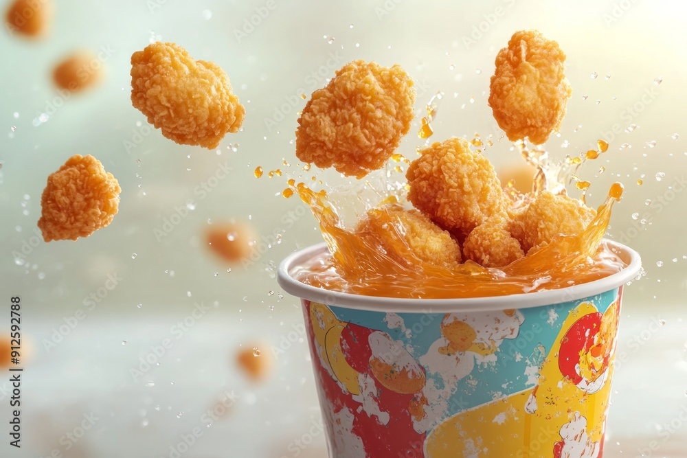 chicken classic nuggets tenders meal in bucket container boneless wings ...