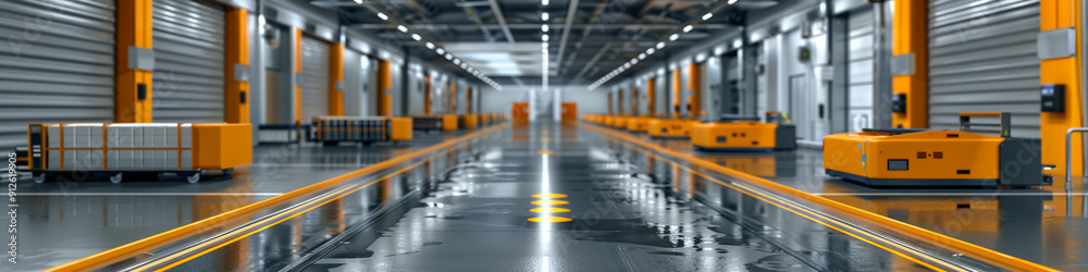 Smart logistics center with automated AI sorting and routing systems ...