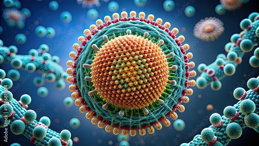 Structure of liposome showing phospholipid bilayer in a cell with ...