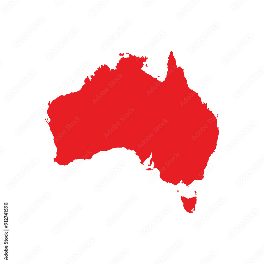 Map of Australian, sign silhouette. World Map Globe. Vector ...
