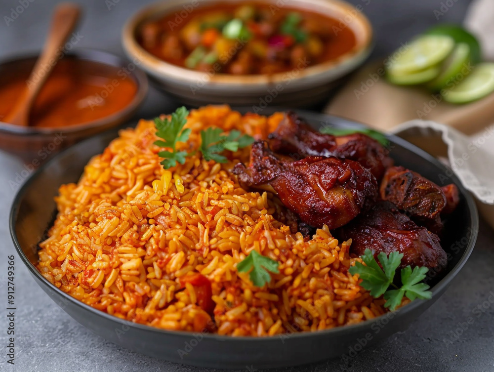 Jollof rice is a popular rice dish in West Africa. It originated from ...