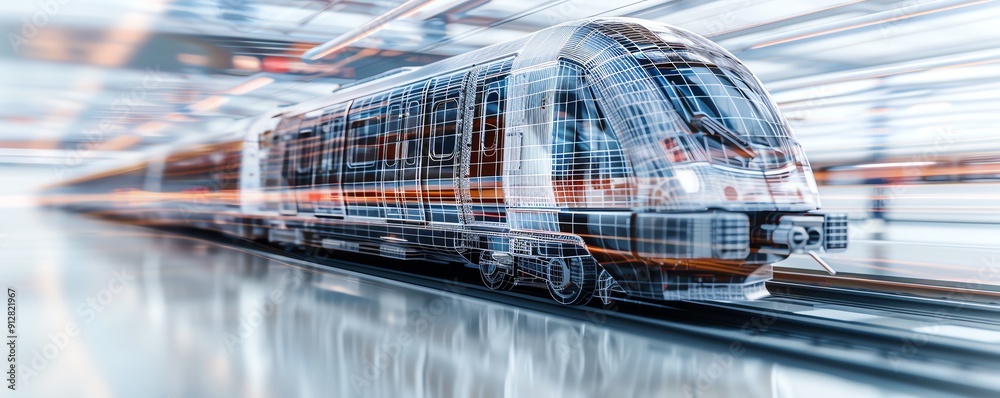 CAD model of a railway system, transportation planning office Accurate ...