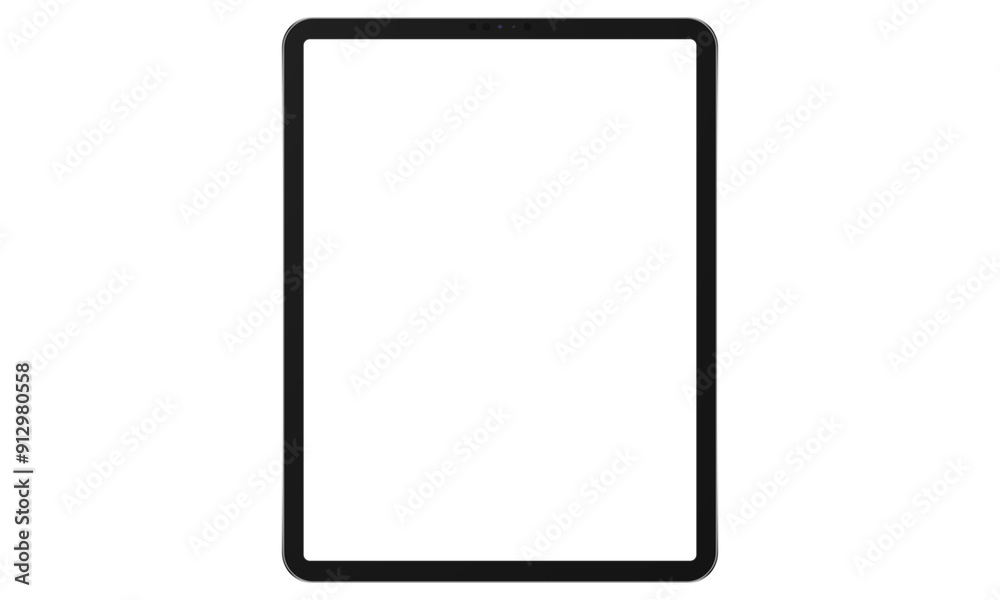 Realistic tablet frame only, tablet on transparent background with ...