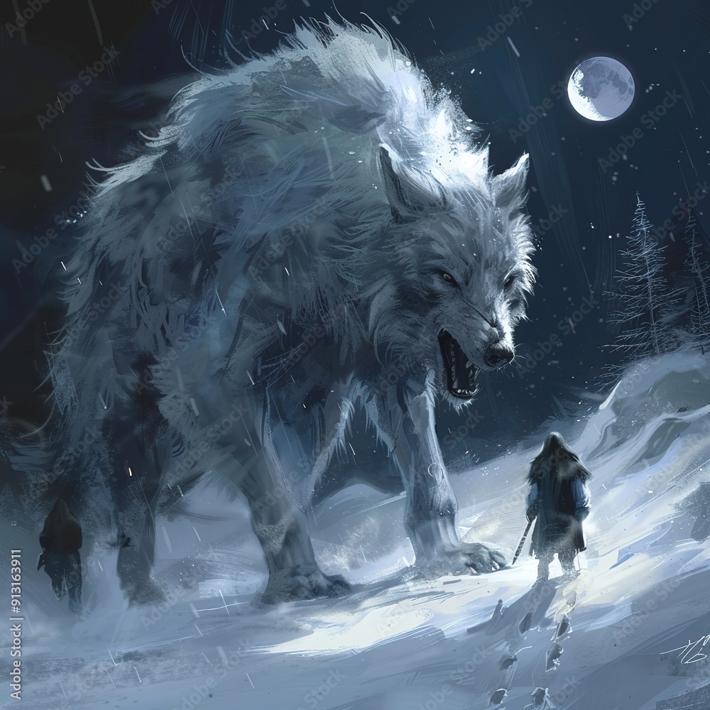 Amarok: A giant wolf from Inuit mythology that hunts those who hunt ...