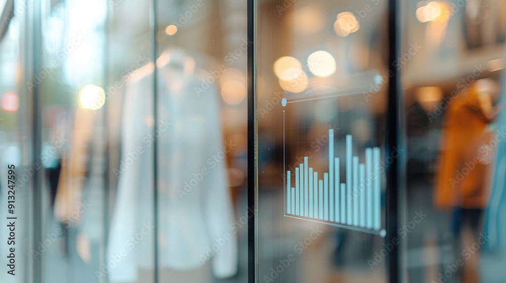 Dynamic Retail Window Display Integrating Financial Growth Charts for ...