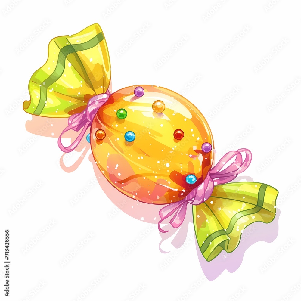 cartoon clipart drawing of a candy on an isolated white background ...