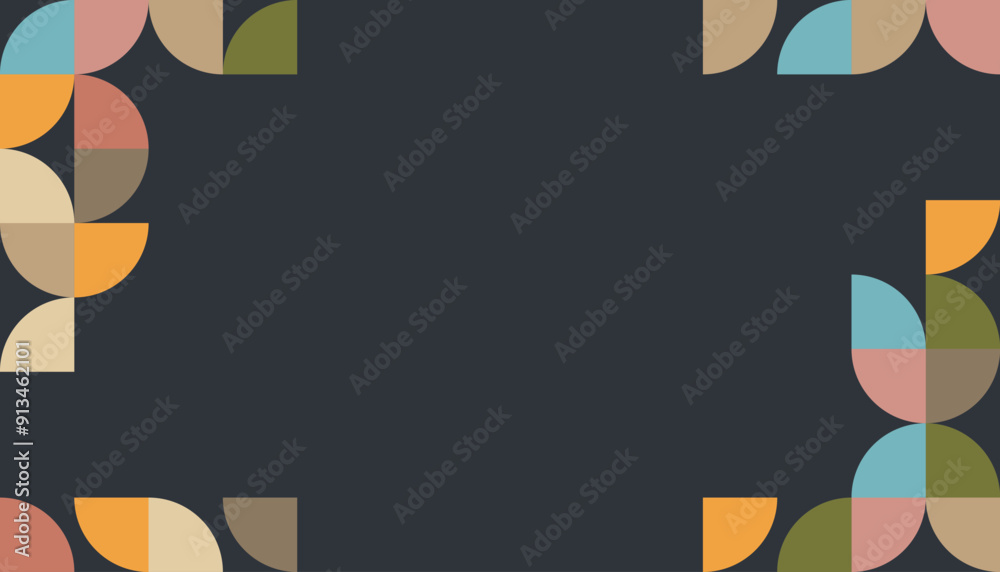 Bauhaus background, colorful with different color shapes, for website ...