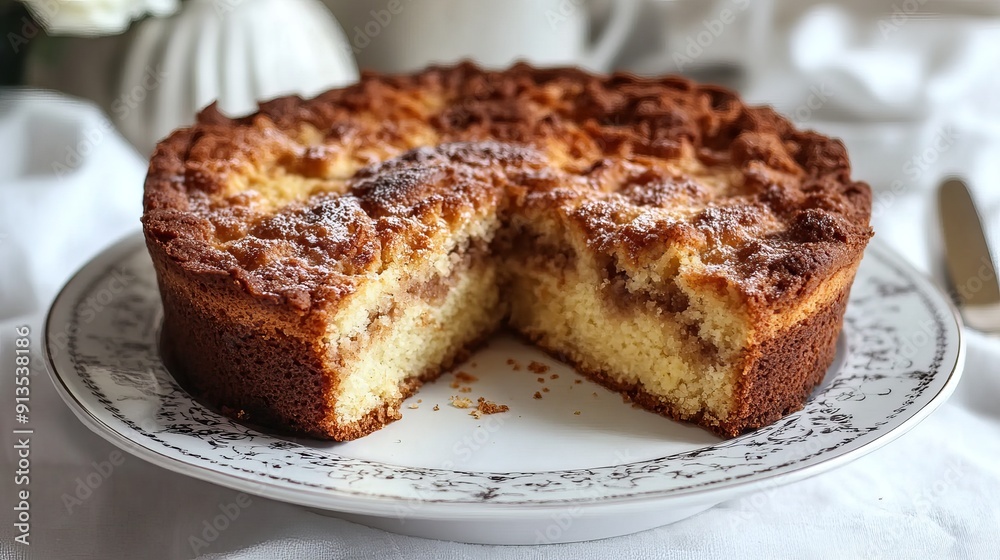 Stock-Illustration „ Kuchen, the German-style coffee cake, often ...