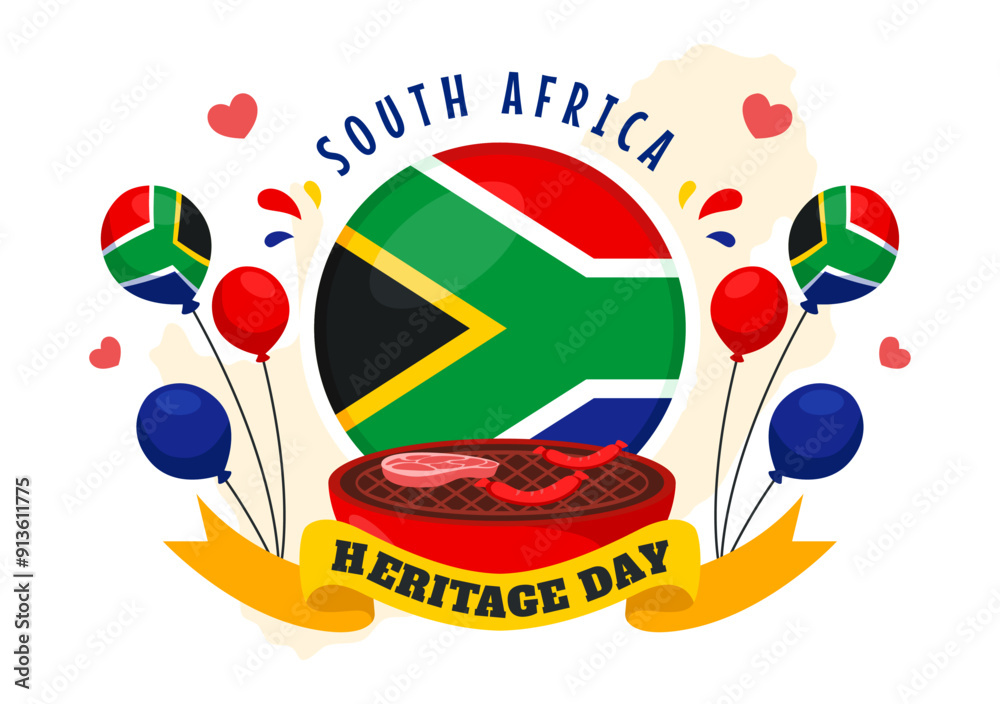 Happy Heritage Day South Africa Vector Illustration for September 24 ...