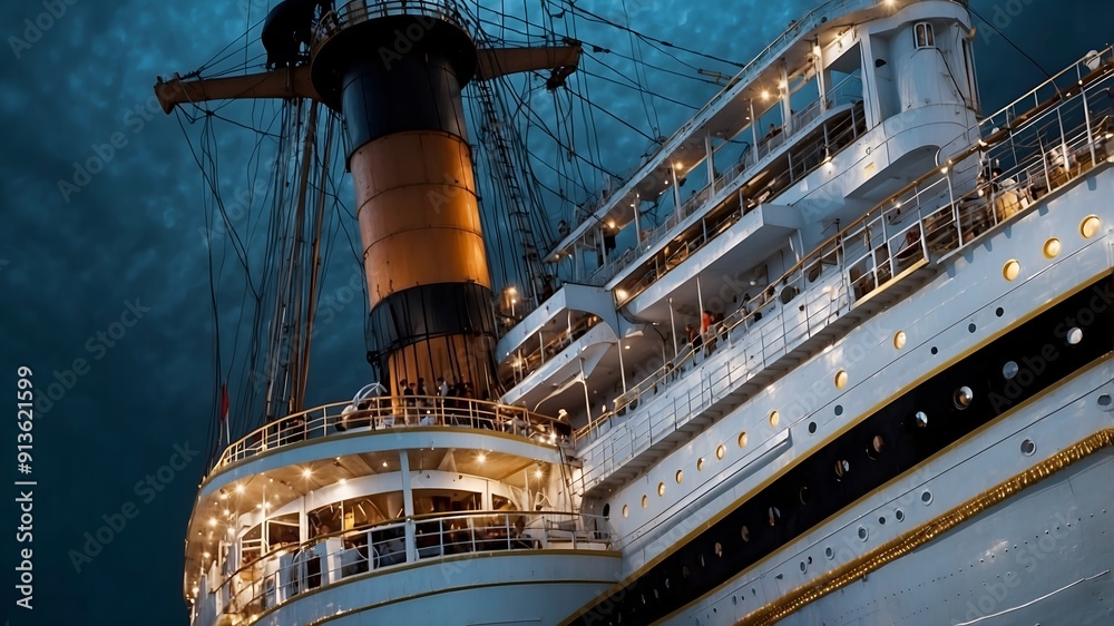 ภาพประกอบ Stock Titanic's iconic profile, an enduring image of both ...