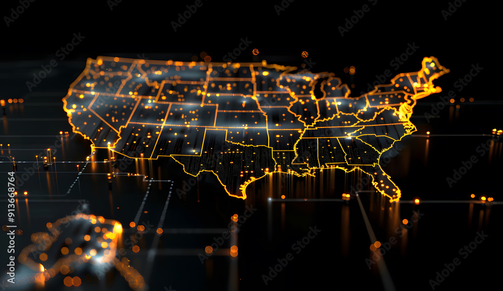 Industry 4.0 in North America, map of industrial zones across the USA ...