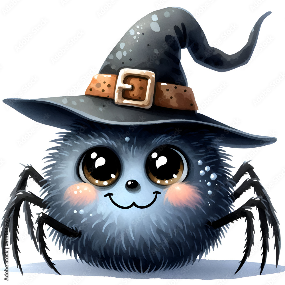 Cute Halloween Spider Clipart, Kawaii Spider, Adorable Halloween Spider ...