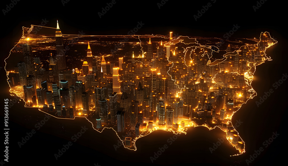 Industry 4.0 in North America, map of industrial zones across the USA ...