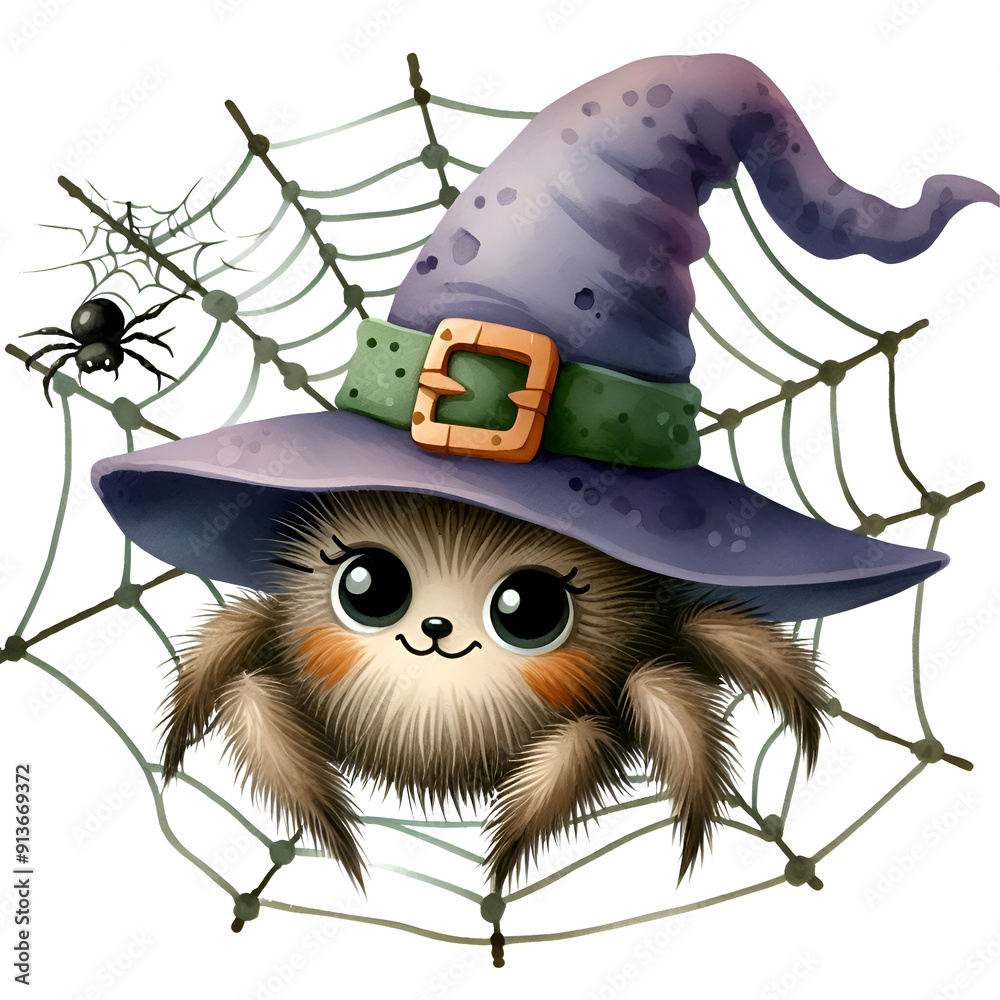 Cute Halloween Spider Clipart, Kawaii Spider, Adorable Halloween Spider ...