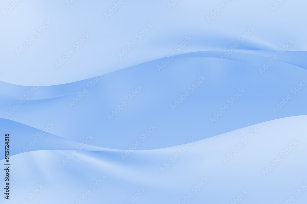 Abstract dynamic light blue wave lines with blurred light curve ...