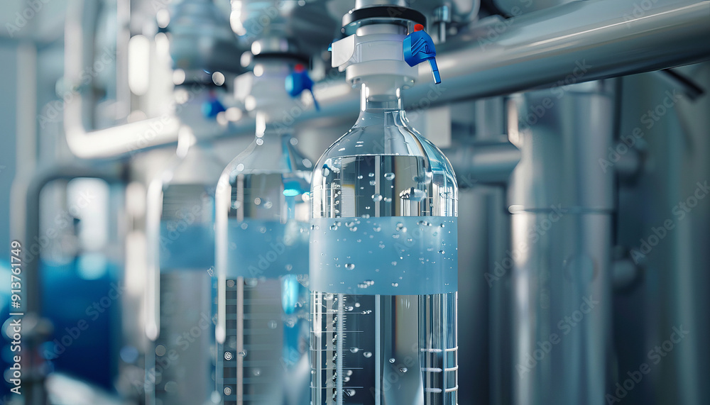 A close-up illustration of a reverse osmosis unit's advanced filtration ...