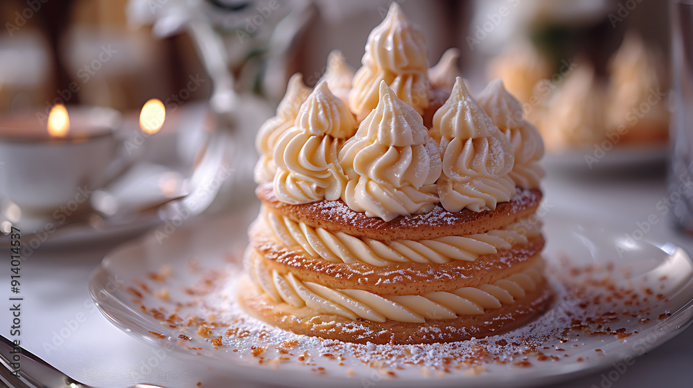 Imaginary masterpiece featuring cake inspired Esterhazy Torte Gerbeaud ...