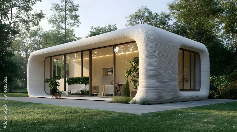 Innovative 3D-Printed Eco-Friendly Home with Abundant Natural Light and ...