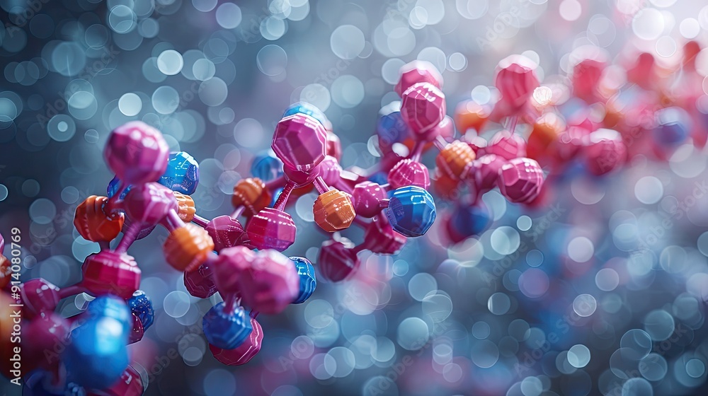 Visualizing the van der Waals structure of tripeptide molecule in a 3D ...