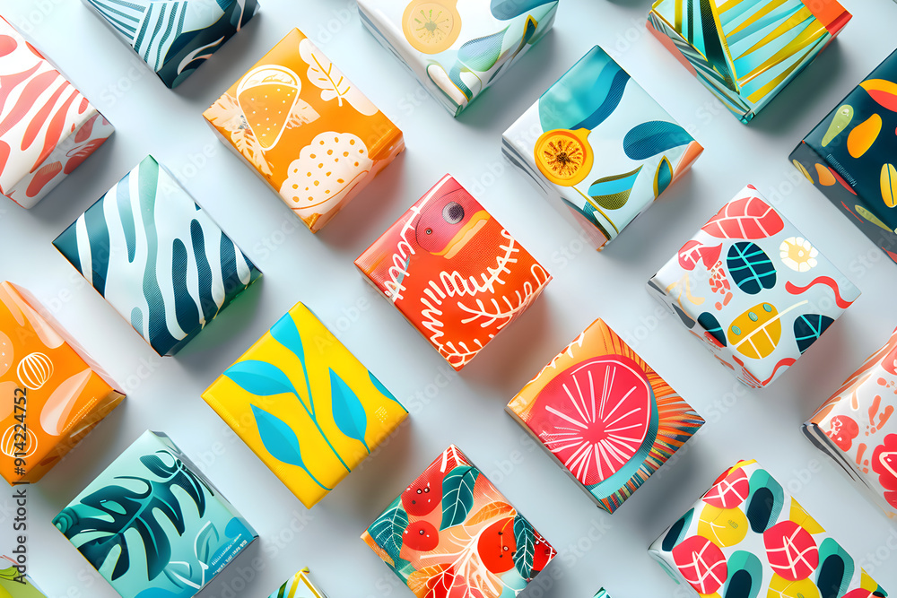 Vibrant and Modern Package Templates Offering Diverse Designs for ...