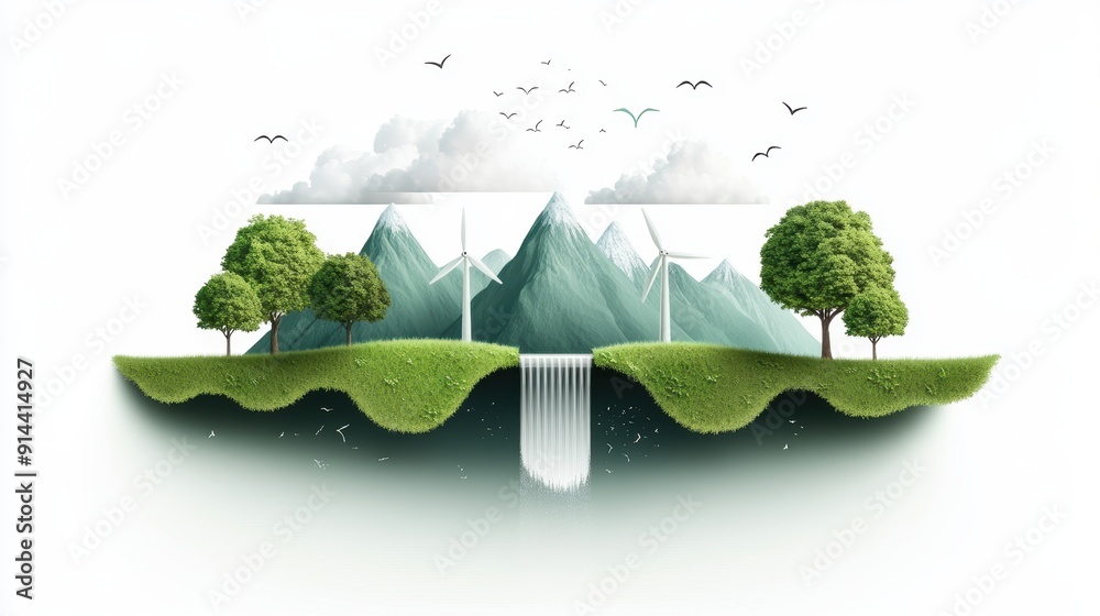 Visual representation of the different types of renewable energy ...