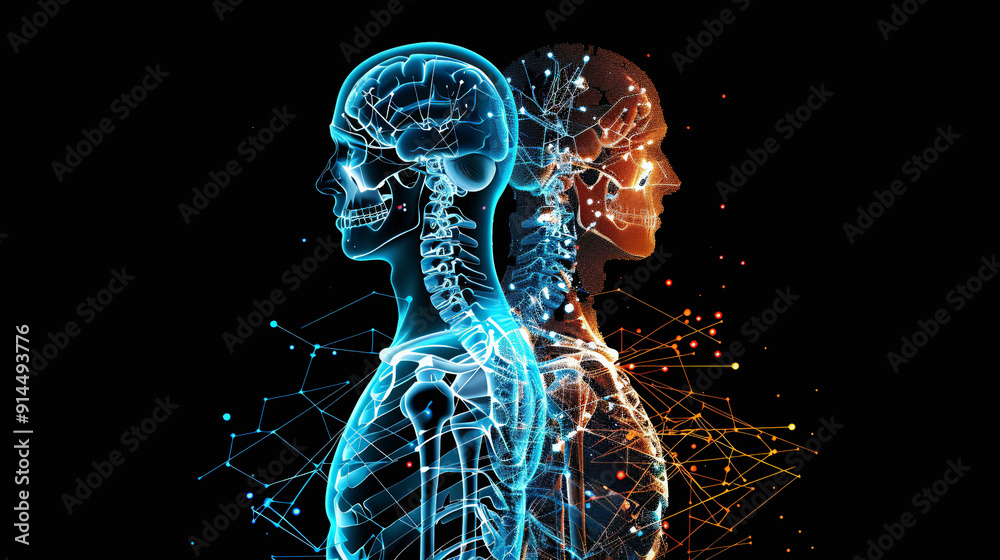Human Skeleton Anatomy - Detailed and Labeled Skeletal System Stock ...