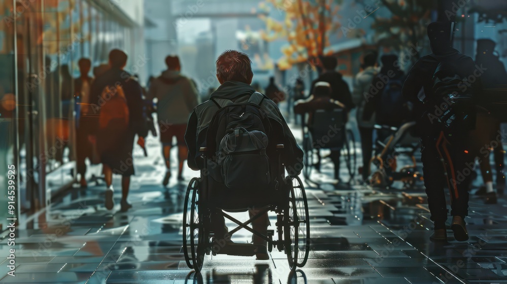 A photograph capturing the determination of disability rights activists ...