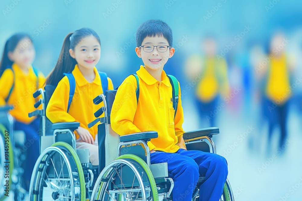 Inclusive Education: Happy Children in Wheelchairs at School ...